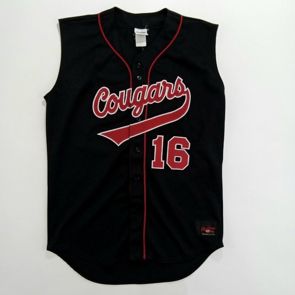 Rawlings | Shirts | Vtg 9s Rawlings Cougars Adult Sleeveless Baseballsoftball Jersey Size L ...